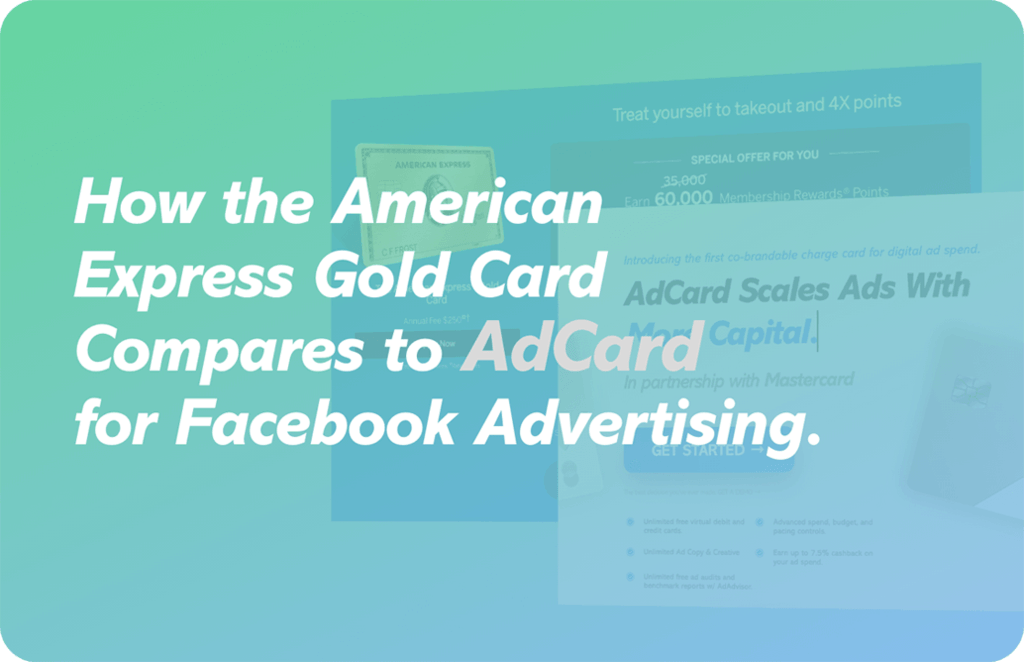 How the American Express Gold Card Compares to AdCard for Facebook ...